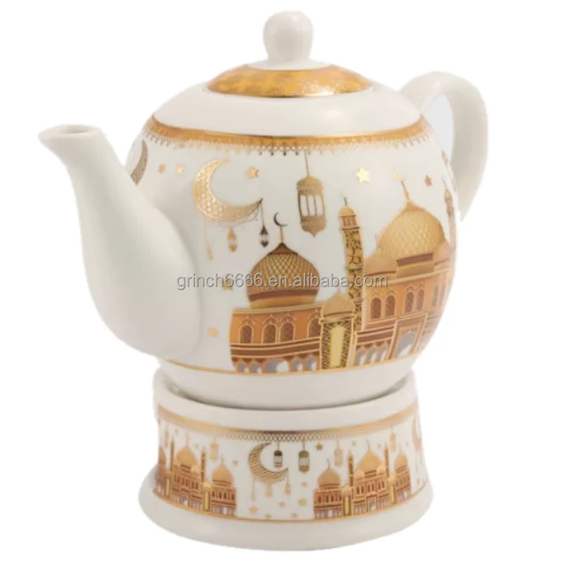 Arabic Tea Pot Set Arabic Ramdan Design Porcelain Teapot With Candle ...