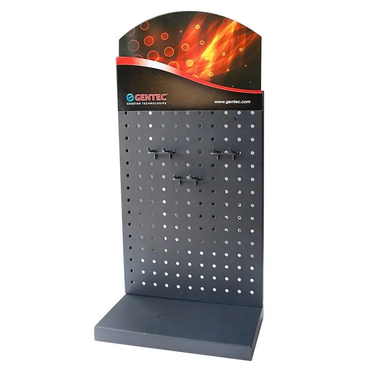 Wholesale Grid Hooks Display Rack Shelf Metal for Tool Black