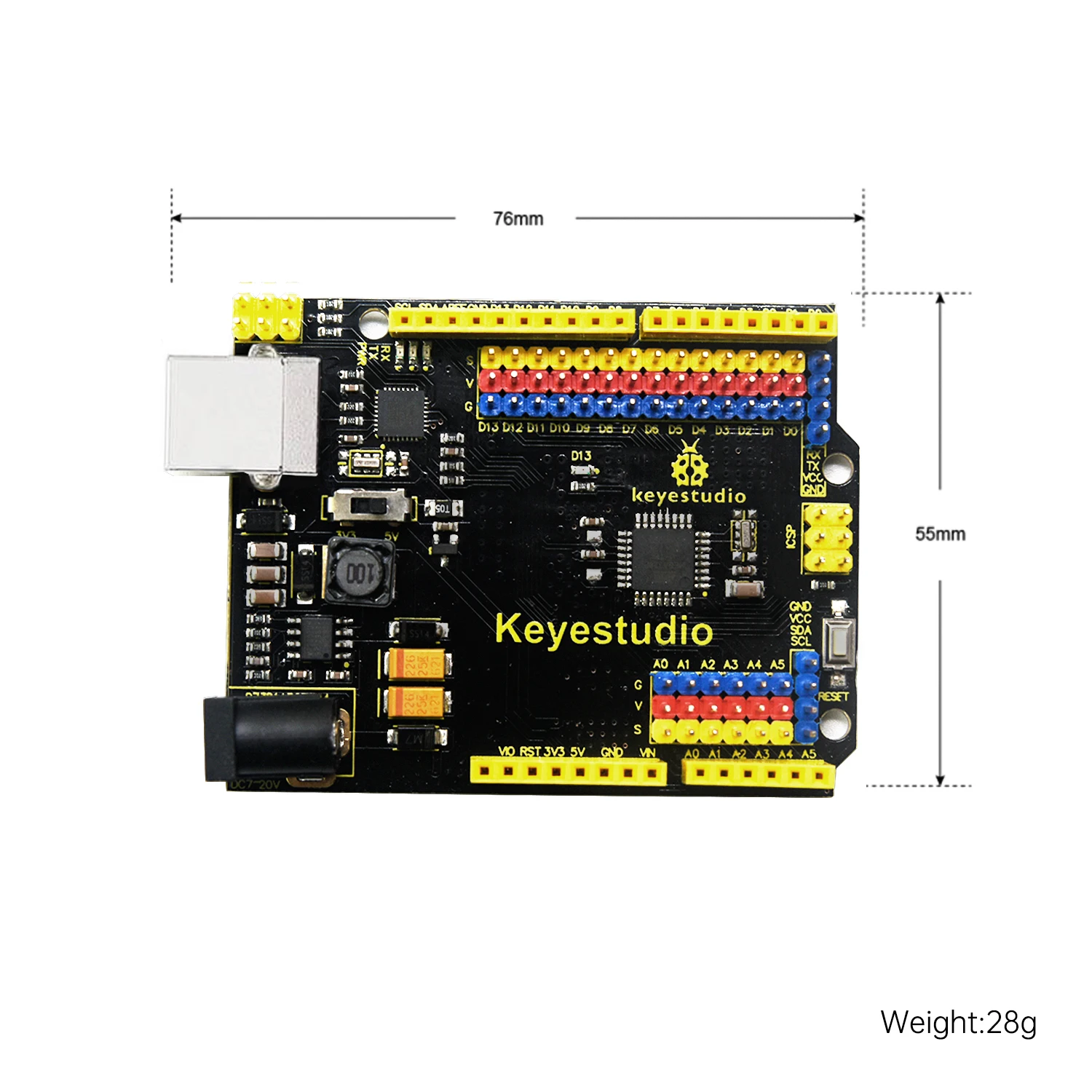 KEYESTUDIO Super Atmega328p-Au Development Board for Arduino UNO R3