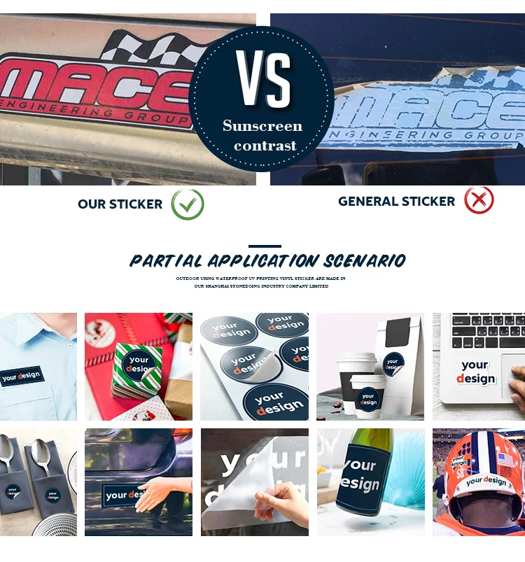 Custom Design Vinyl Die Cut Waterproof UV Resistance Vehicle Transfer ...