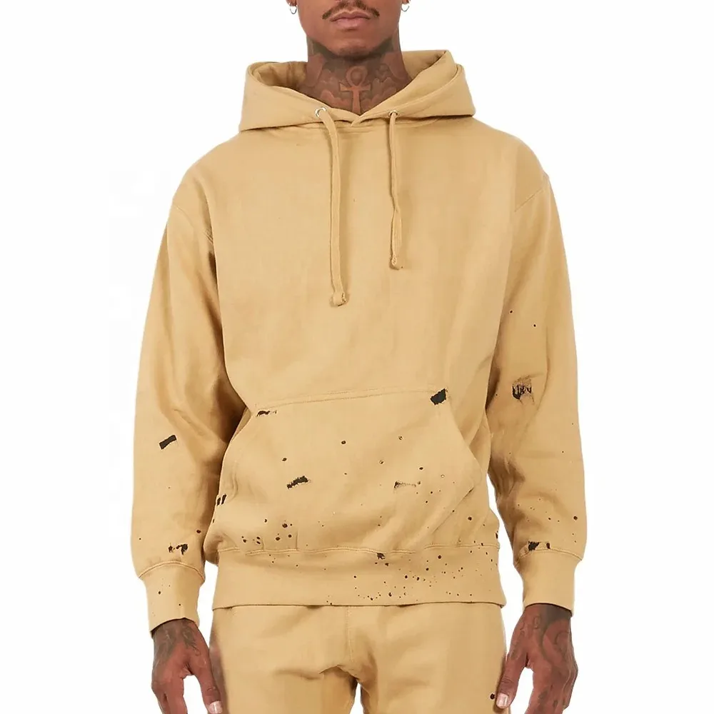 Custom Embroidery Logo Flare Stacked Sweat Suits Unisex Slim Fit ...