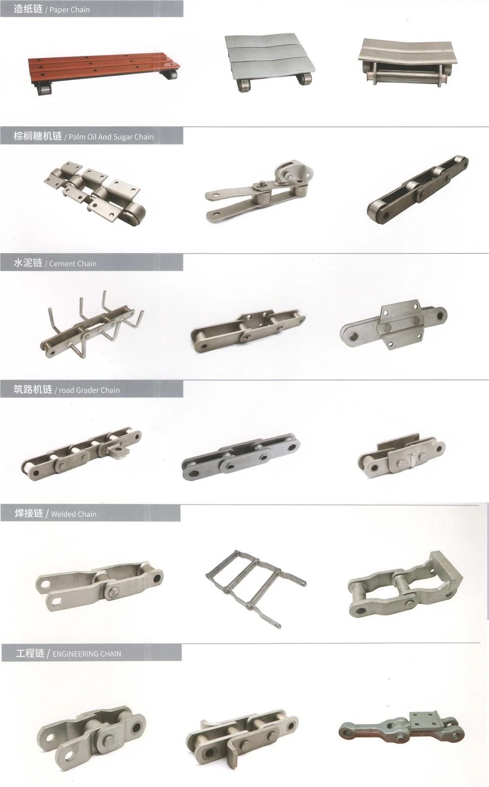 M20 M28 M40 M56 M80 M Series Conveyor Chains With 1 Hole Attachment ...