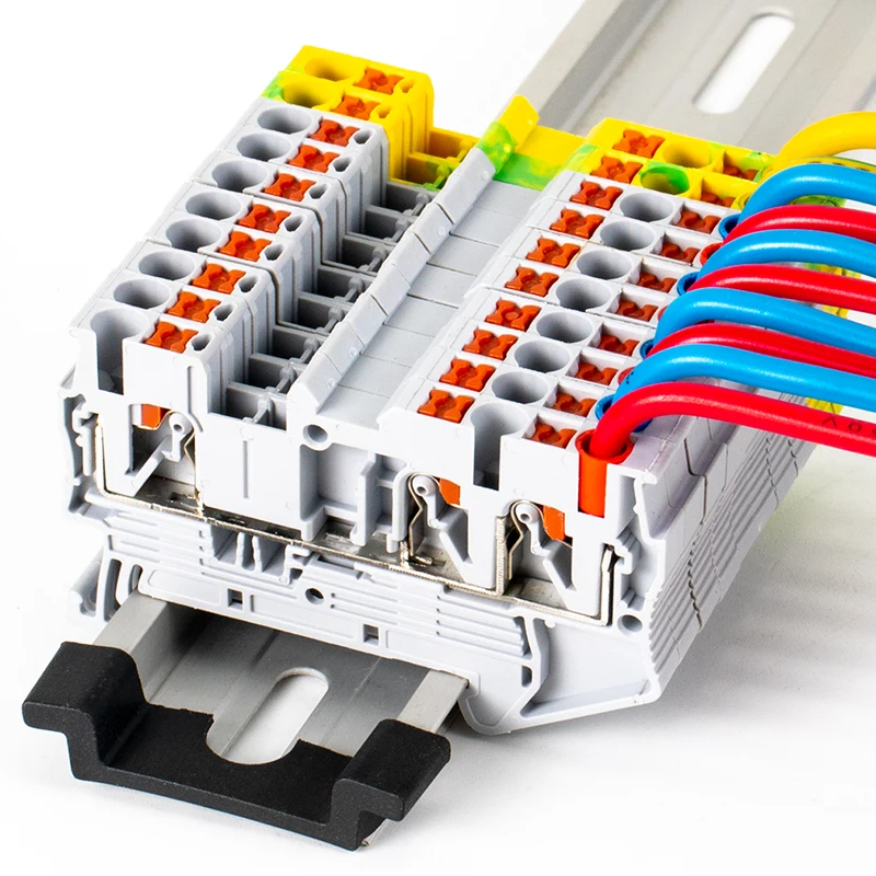 Fast Wiring Connector Din Rail Terminal Block Pt2.5-twin Spring ...
