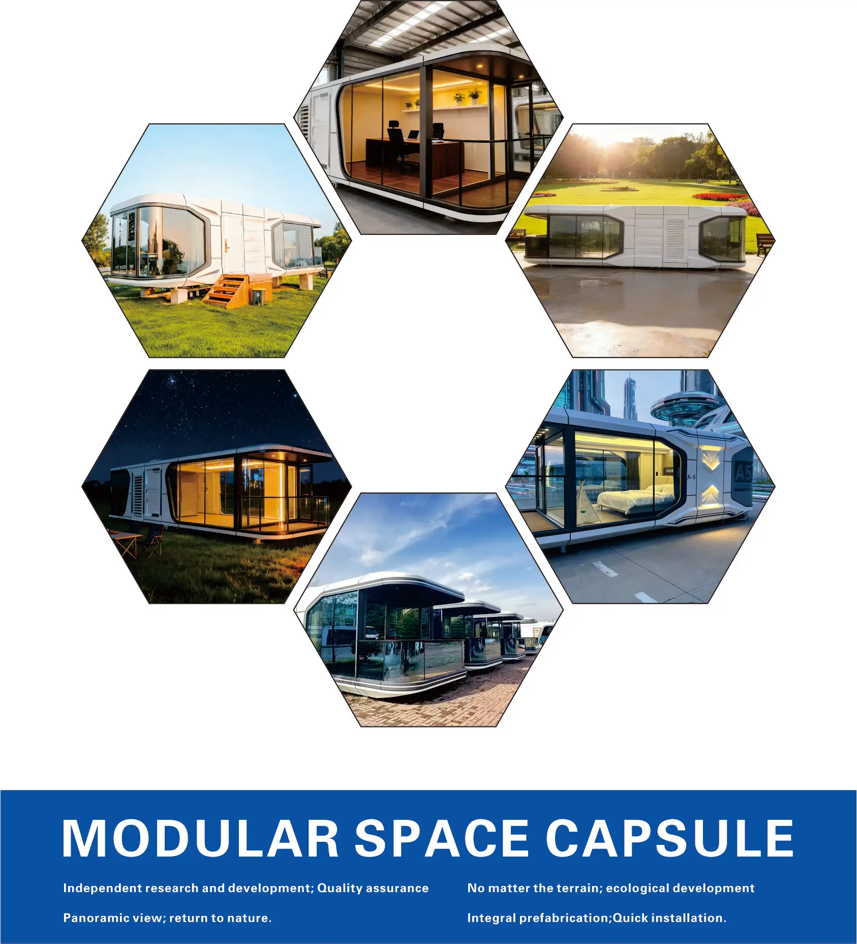 Modern luxury prefabricated mobile building space capsule prefabricated ...