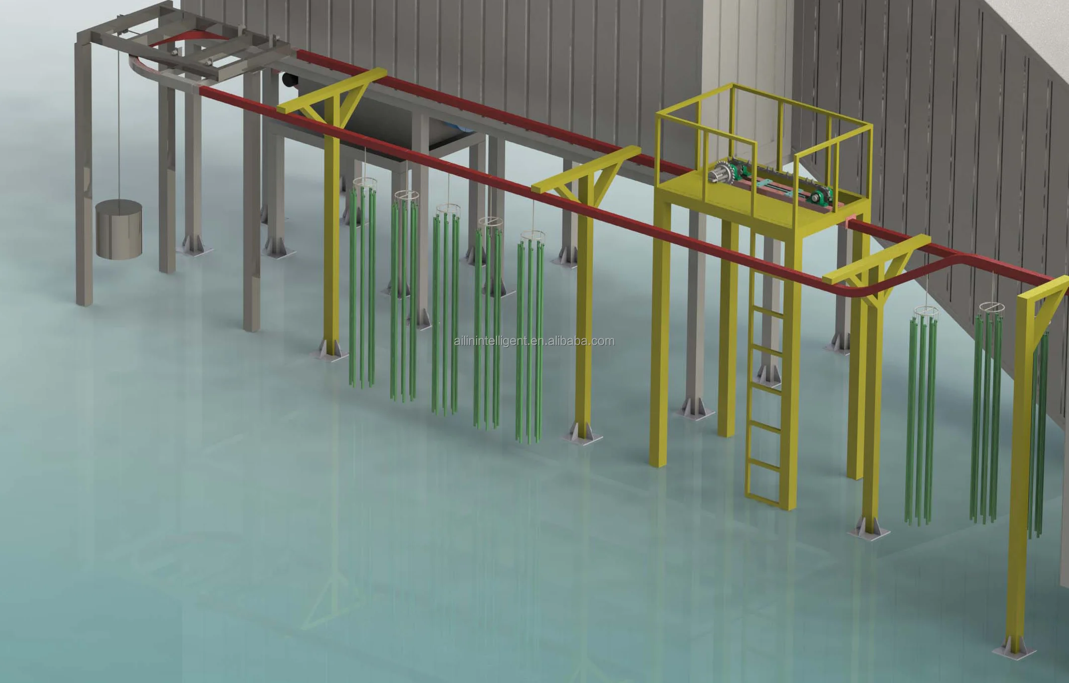 AILIN Automatic Powder Coating Cabin Spray Booth Electrostatic Powder ...
