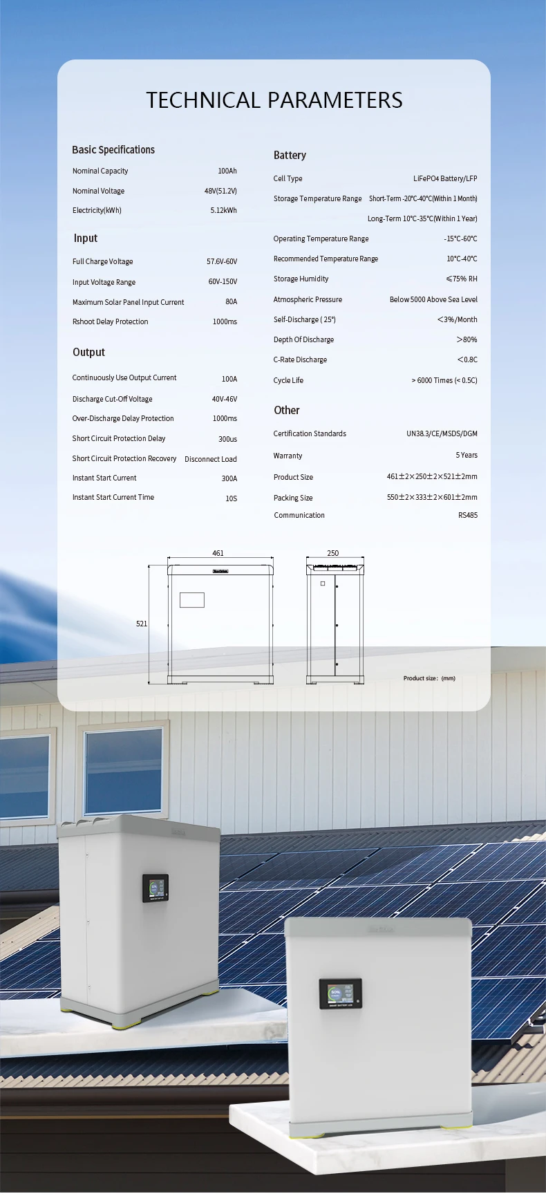 Euler Energy Manufacturer Lithium Battery With Smart Bms For Solar 5kw ...