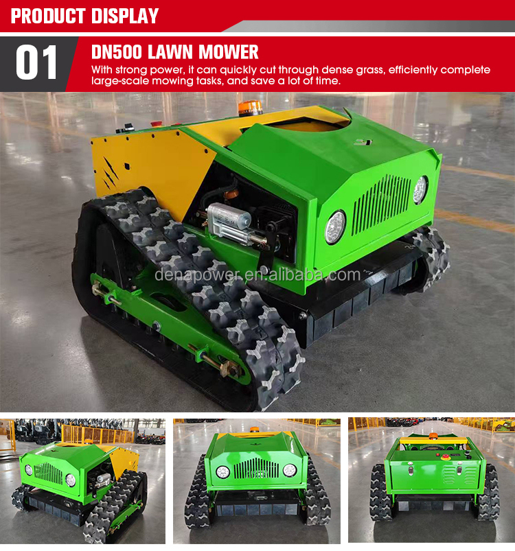 Intelligent Remote Control Tracked Lawn Mower Diesel Powered All ...