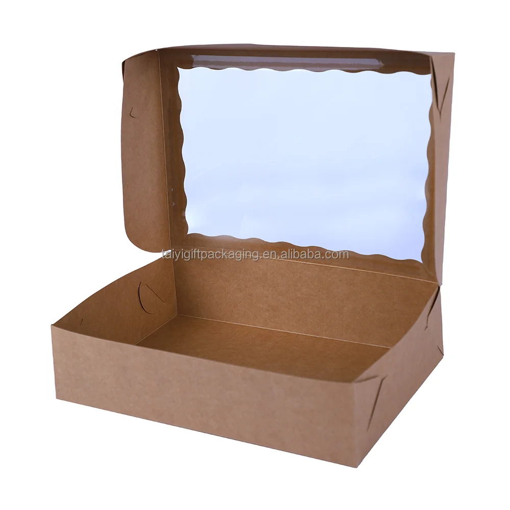 Biodegradable Recycled Simple Brown Kraft Paper Box For Food Boxes ...