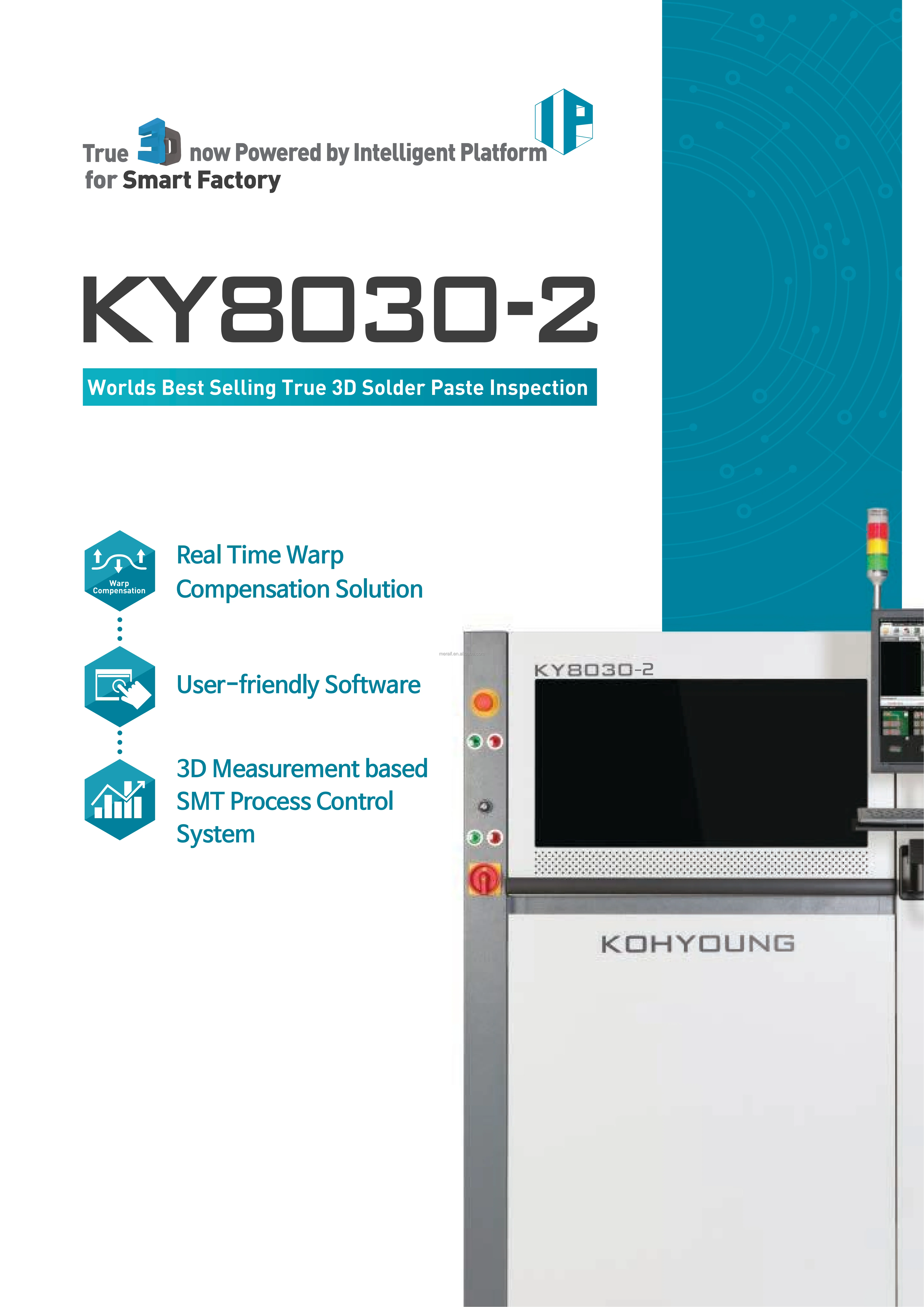 Meraif Smt 3D SPI Solder Paste Inspection Equipment KOH YOUNG KY8030-2