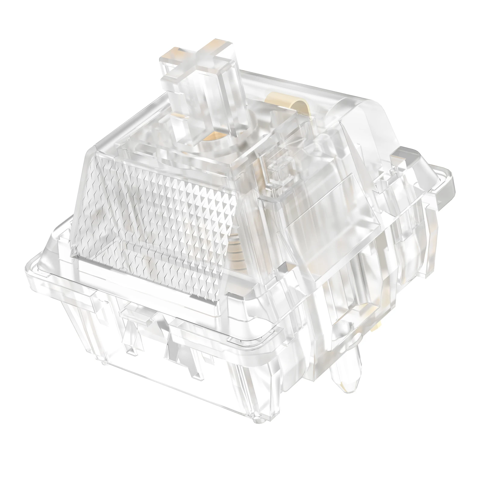 DUROCK Ice King Tactile Switches - Clear, Progressive Springs