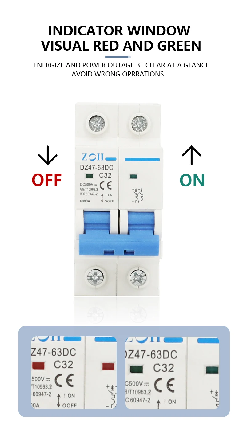 Miniature Circuit Breaker MCB 1P 2P 3P 16A 32A for Overload Protection ...