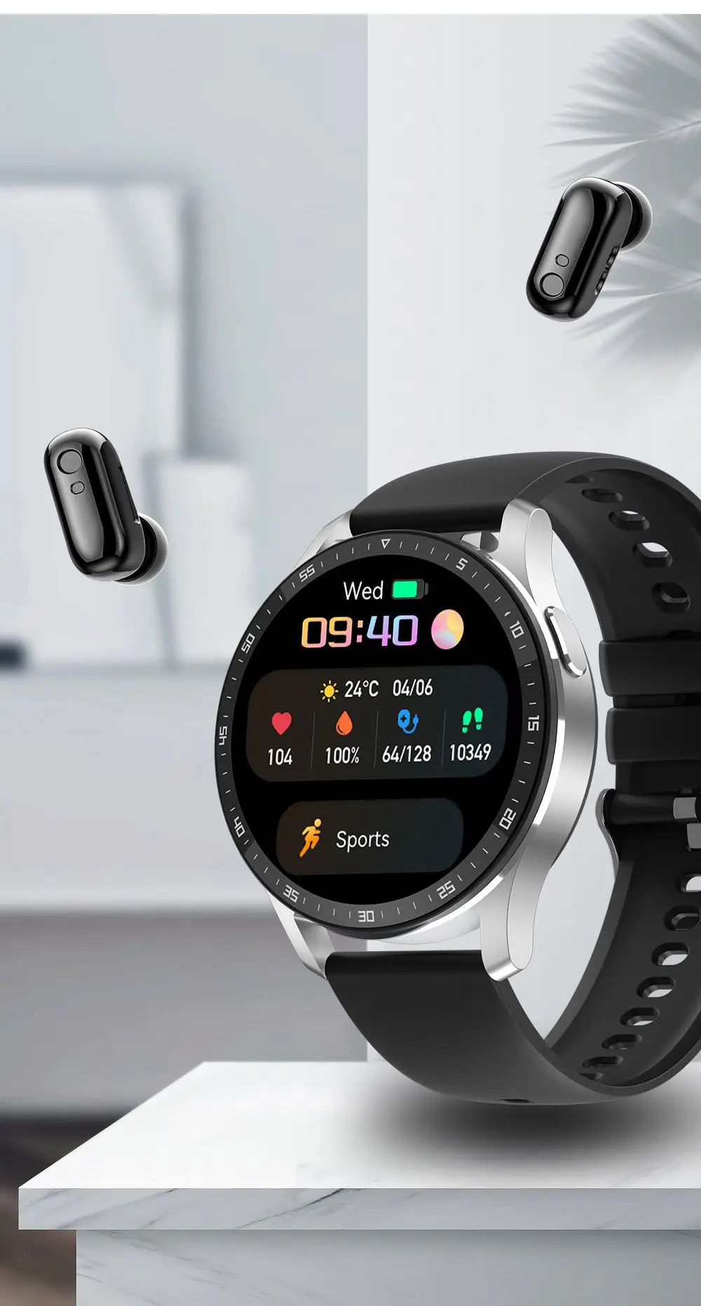 Smart Watch & Tws Earbuds: Bluetooth Calling,Music Streaming,Offline ...