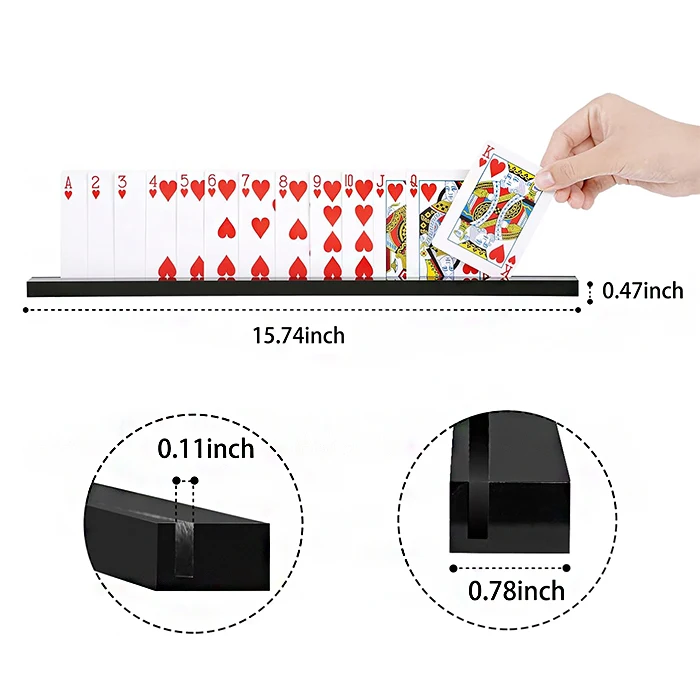 Custom Rectangle Clear Acrylic Playing Card Holder