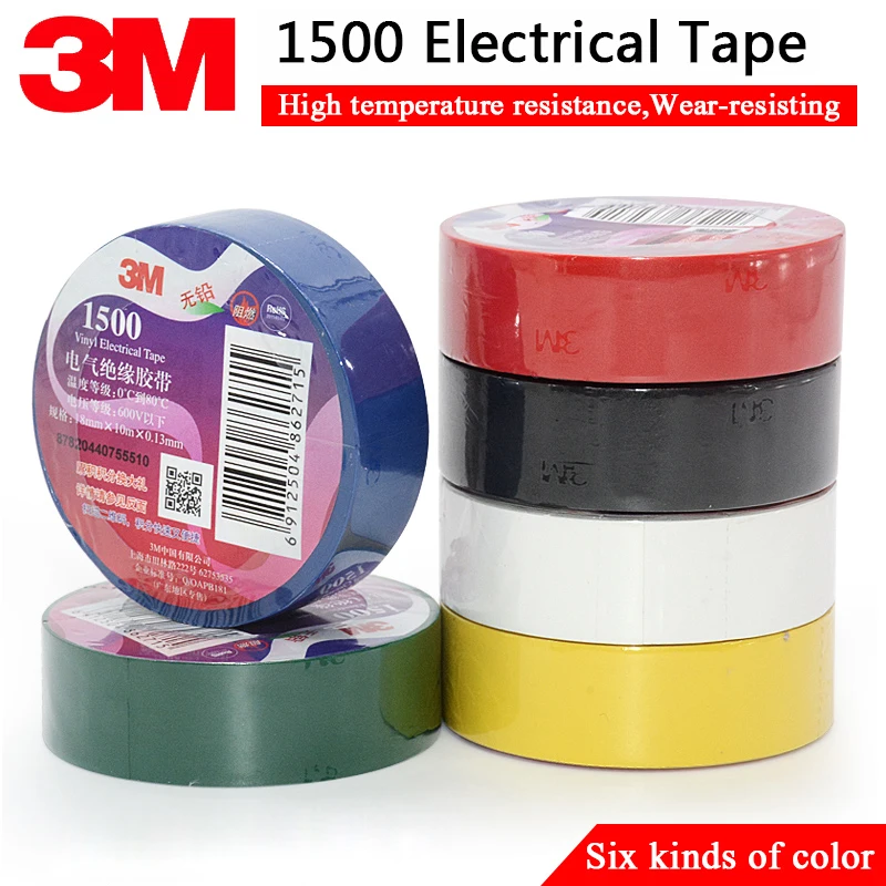 3M Temflex 1500 Vinyl Electrical Tape - Self-Adhesive & Heat-resistant