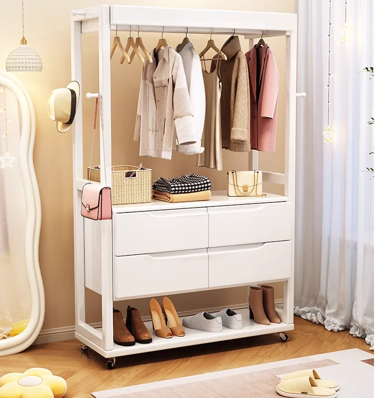 Solid Wood Cloak Rack - Versatile Storage for Living Spaces