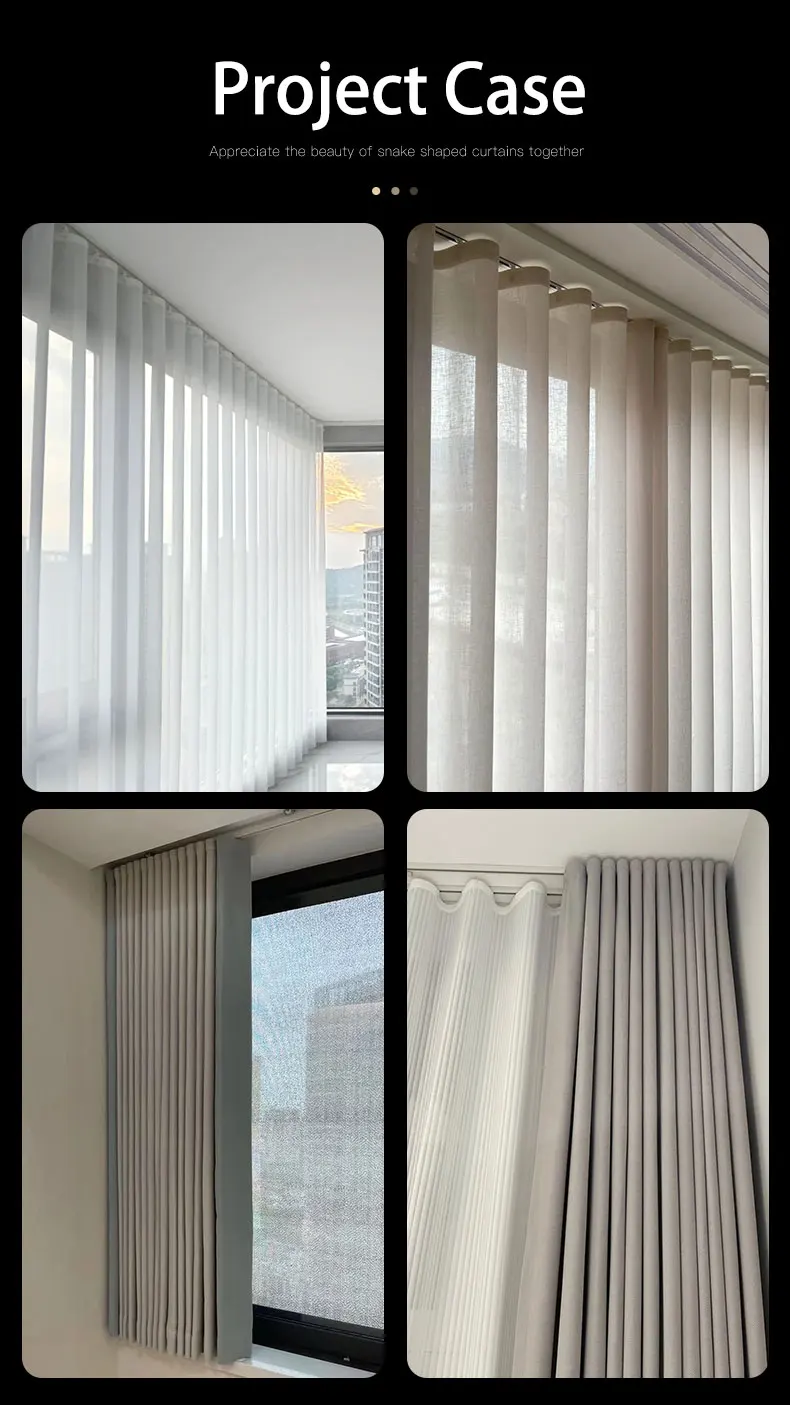 Small Ripple Fold Curtain Runner with Glider S Wave Design