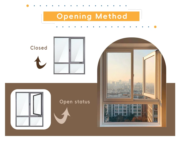 PDP American Style Casement Window Frame Horizontal Vinyl Window ...