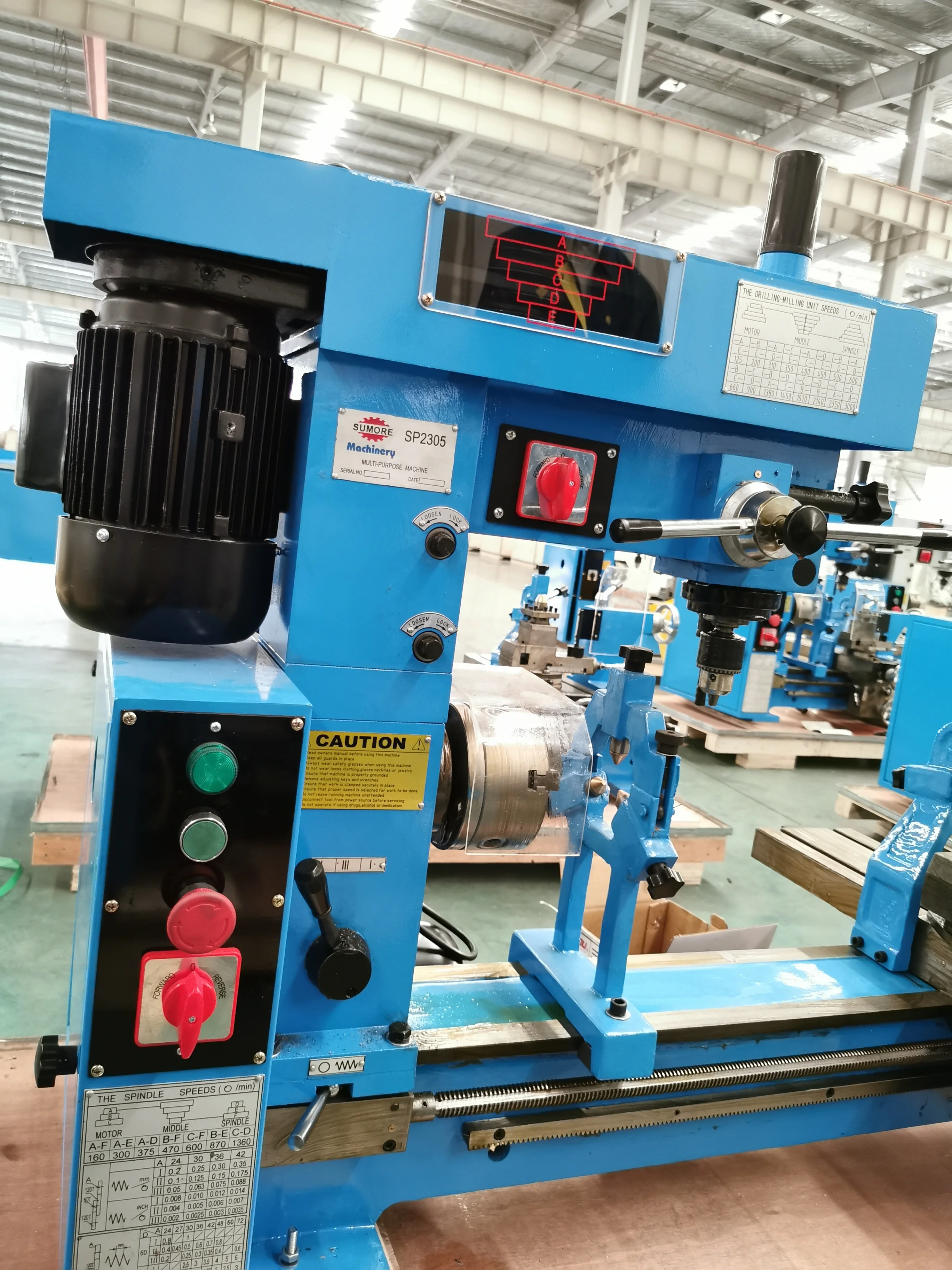 Combination Bench Lathe SP2305 3 in 1 Multi-purpose Mini Mill Drill ...