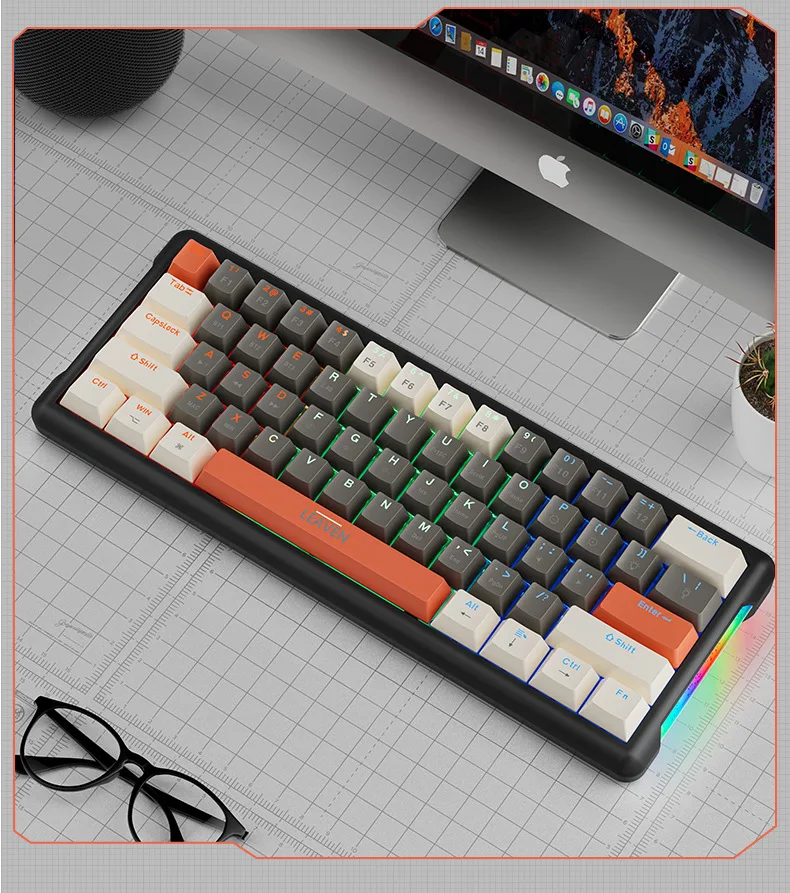 K610 Rgb Keyboard Backlight Three-mode Axle Seat Hot-swappable ...