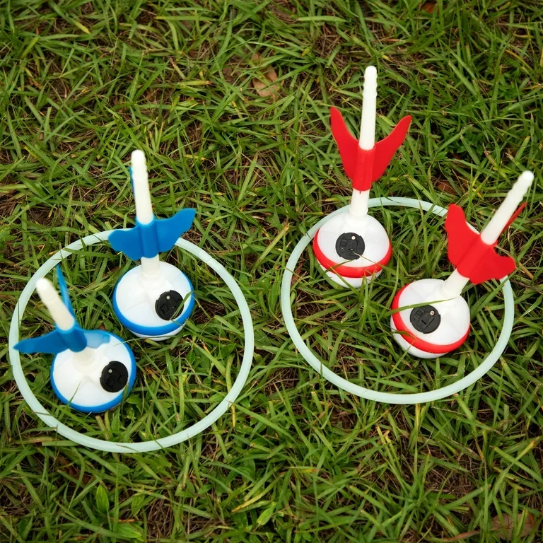 LED Ring Toss Lawn Darts Game Set - Fun & Safe Outdoor Play