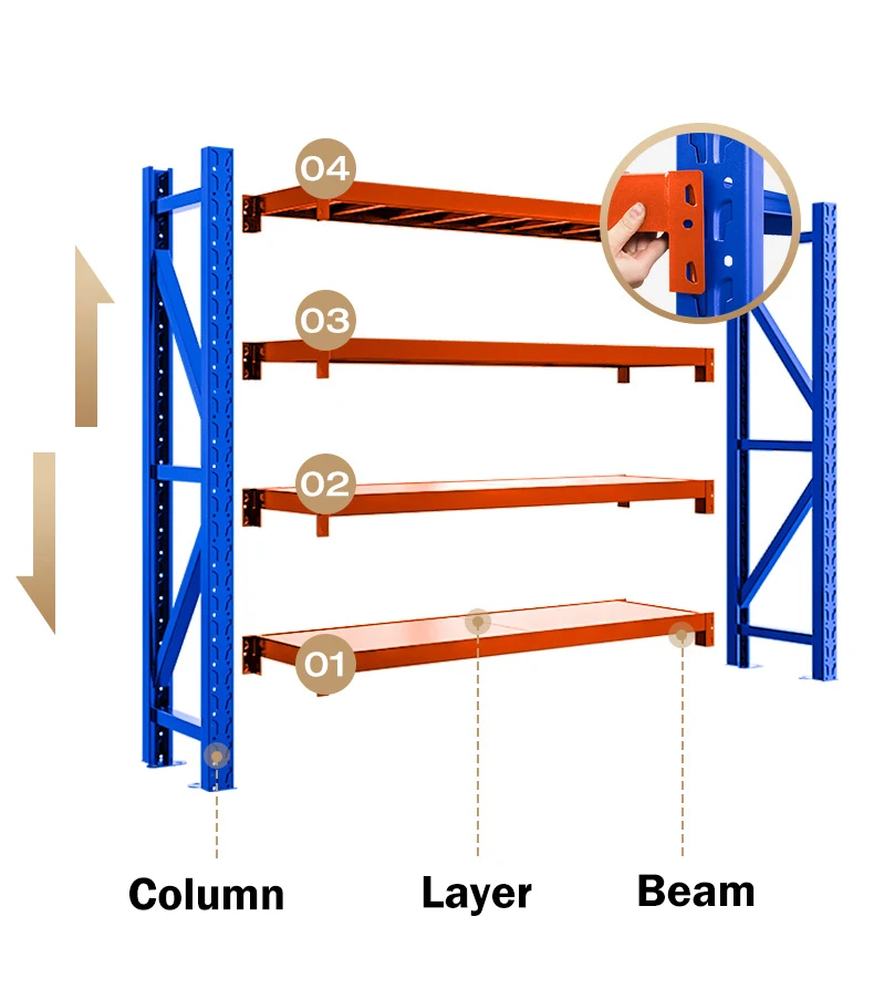 King Global Heavy Duty Adjustable Pallet Racking System Shelving Units ...