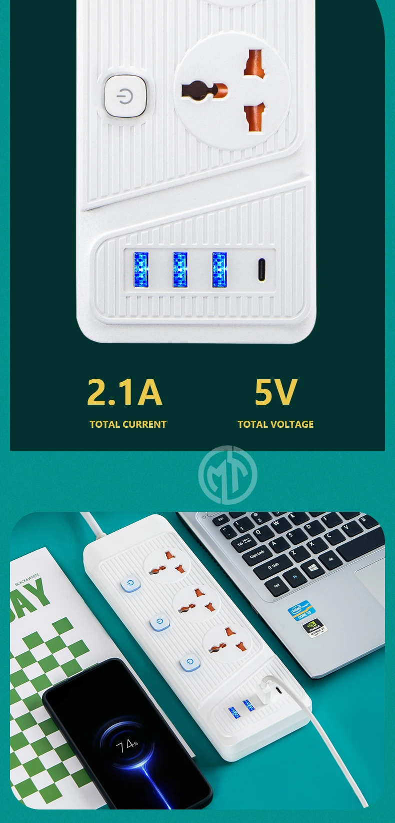 Universal Safety Anti-electric Shock Multi Extension Socket With Switch ...