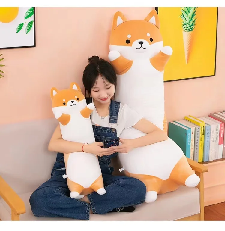 Squishy Cute Fat Shiba Inu Dog Plush Toy Hugging Soft Throw Pillow For ...