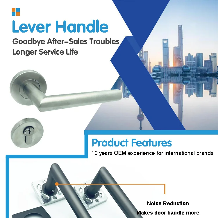 Heavy Duty Entrance Black Door Handle Lock Dummy Lever Squared Black ...