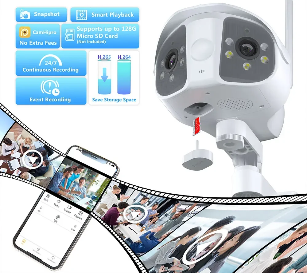 Top Fashion Wifi Cctv Ip Wireless Security Home Solar Camera With ...