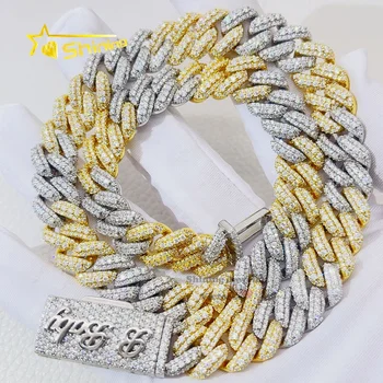 Gra Vvs Moissanite Diamond Buss Down Hip Hop Chain 15mm Custom Name ...