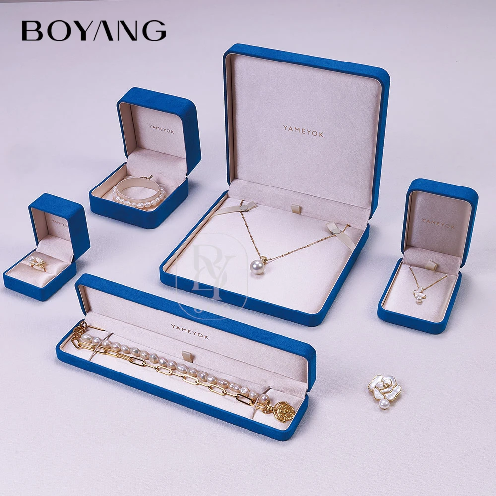 Custom Newest Luxury Blue Ring Necklace Bracelet Packaging Plastic ...