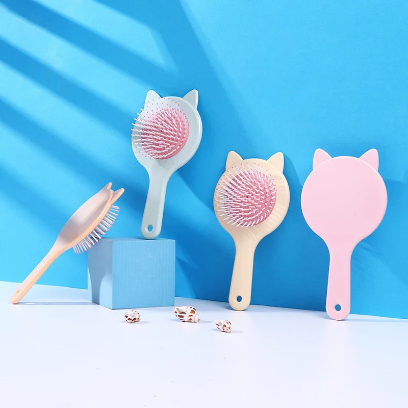 Cute Cartoon Hair Brush - Pink Cat-Shape Detangling Brush