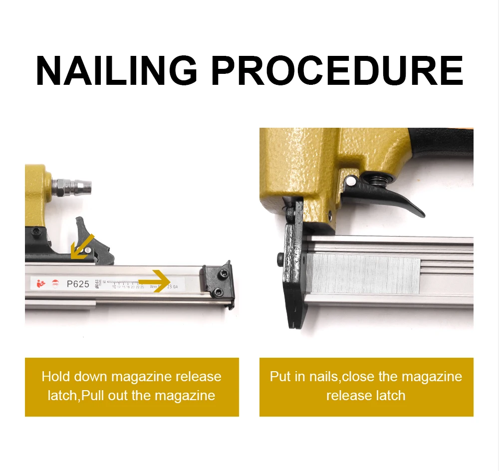 23 Gauge P625 Micro Nailer Finish Brad Upholstery Decoration Pin Gun ...