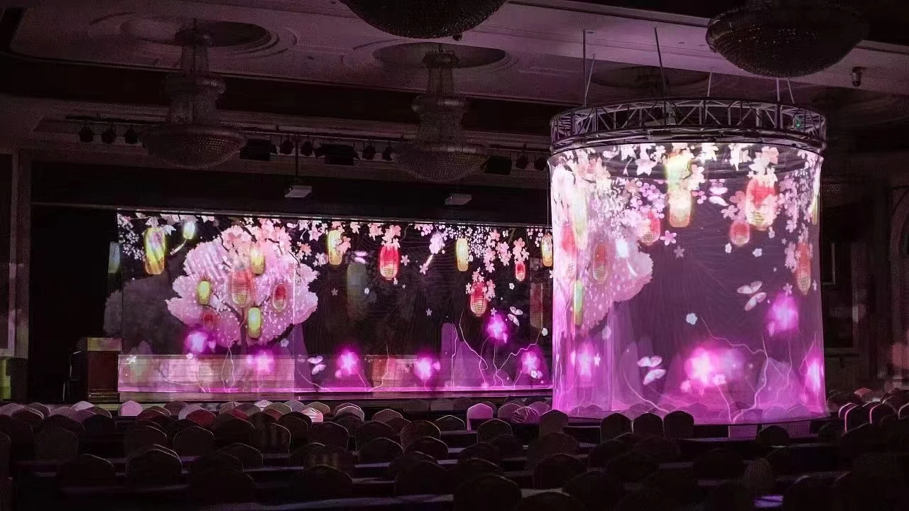 Transparent Holographic Mesh Projector Screen 3d Hologram Projection ...