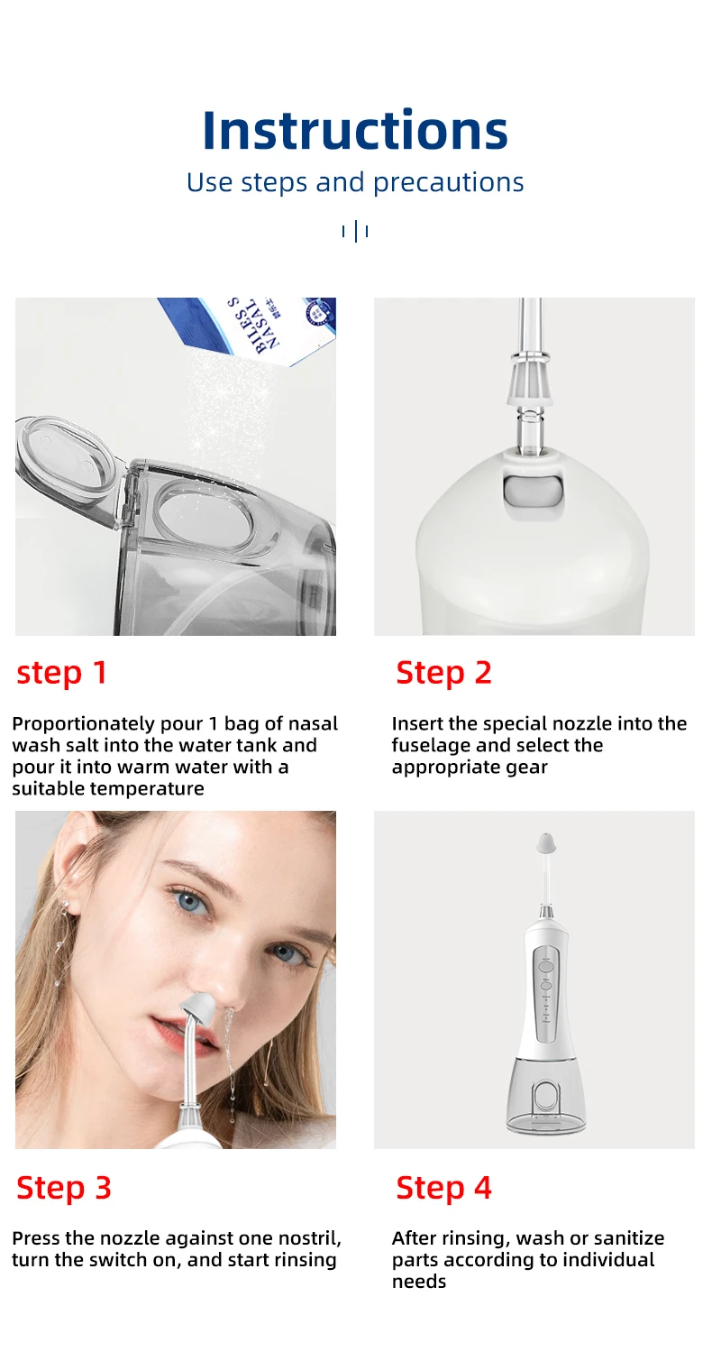 Smart Nasal Irrigator Nose Cleaner Nasal Washer Perfect Nasal Rinse ...