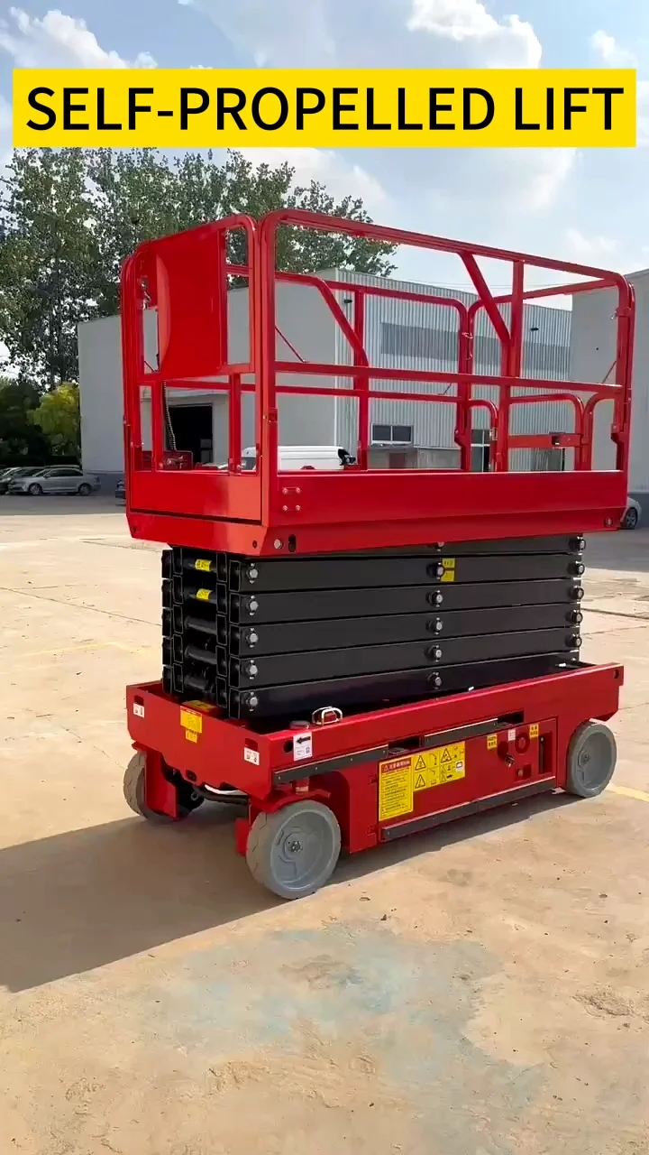 Battery Powered 6-14m Electric Movable Scissors Construction Lift ...