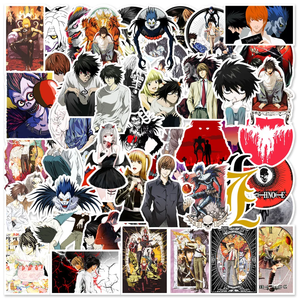 50pcs Death Note Stickers - Decorative Anime Art for Laptop