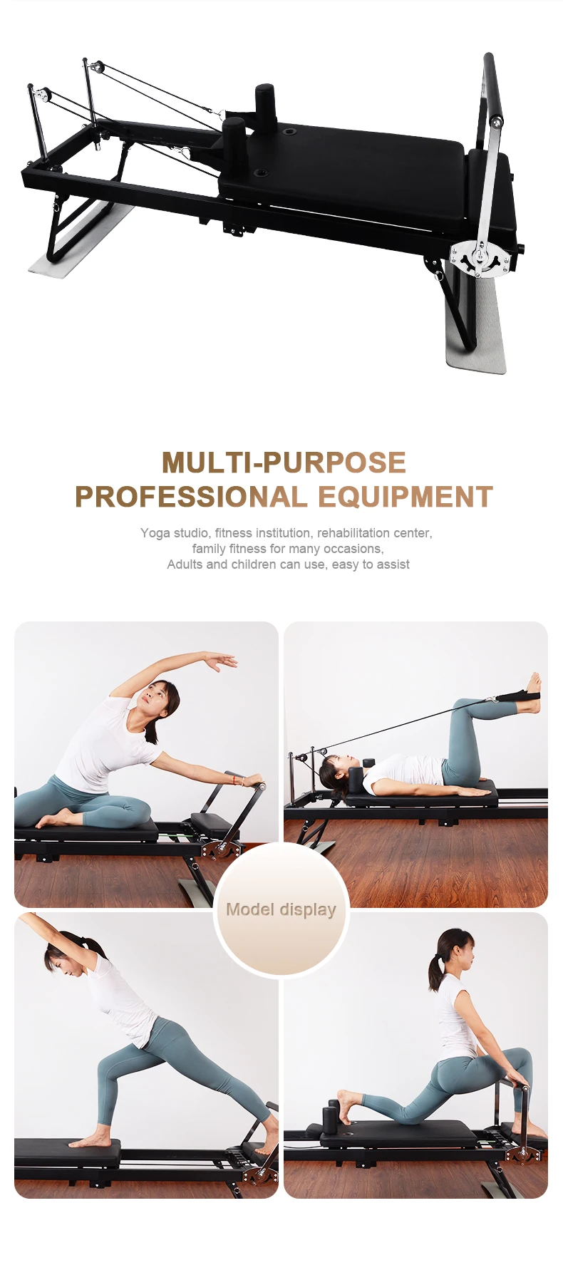 2024 New Extended Pilates Bed Customized Spring Latex Tube 2-in-1 Yoga ...