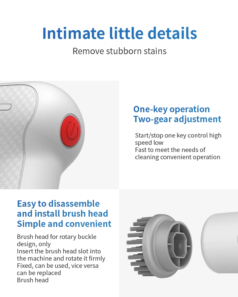 Electric Spin Rechargeable Automatic Cordless Kitchen Rotating Cleaning ...