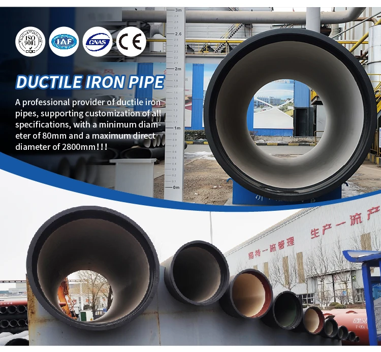 Jiahao Steel Dn100 Dn125 Dn150 Dn300 Dn400 Dn600 Ductile Cast Iron Pipe - Buy Jiahao Steel ...