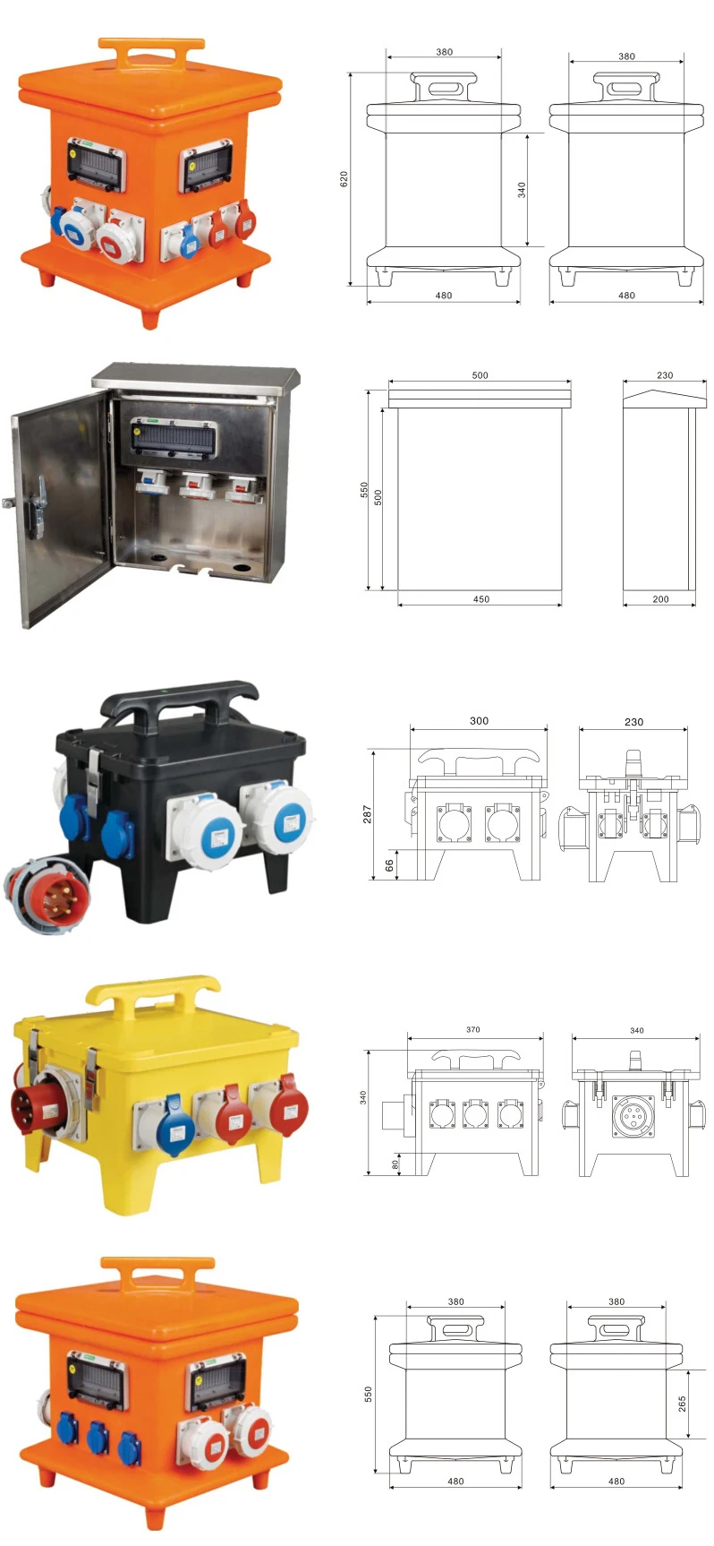 Saipwell High Performance Stackable Rugged Design Temporary Power ...