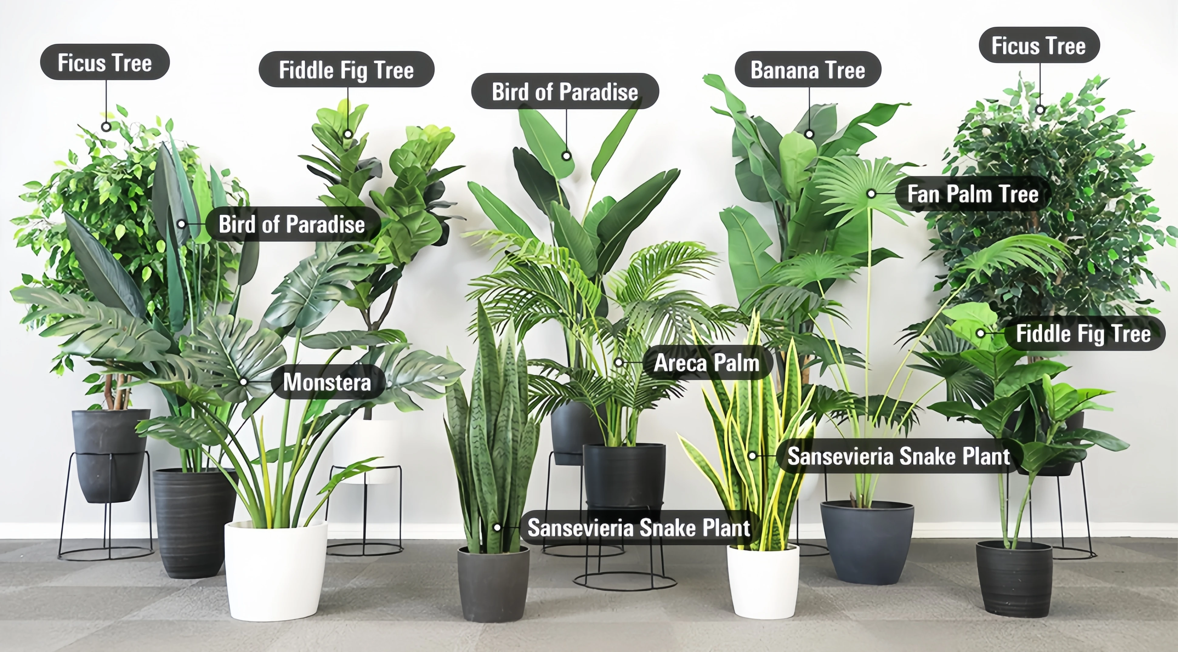 Artificial Banyan Tree Ficus Tall Faux Trees Indoor with Natural Trunk ...