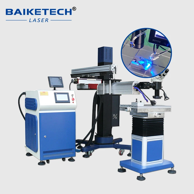 400w Yag Laser Cantilever Welding Machine External Water Chiller Automatic Mould Repair Laser ...