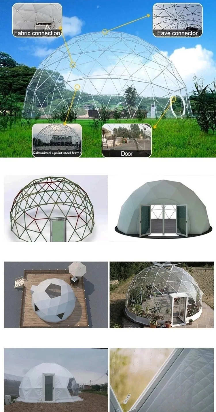 Outdoor Luxury 8m Diameter Waterproof Canopy Safari Glamping Resort ...