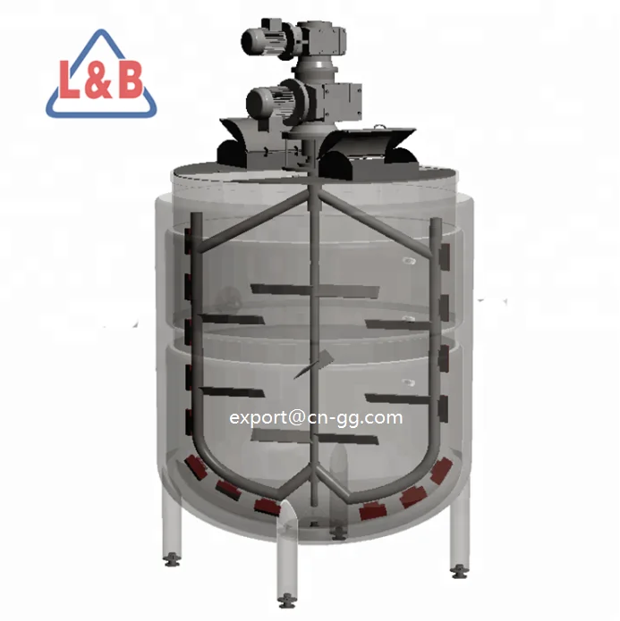 1000 Liter Steam Heating Sugar Syrup Mixing Tank - Easy to Operate