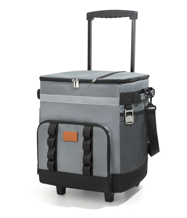35L Outdoor Soft Rolling Cooler with Wheels - Perfect for Picnic