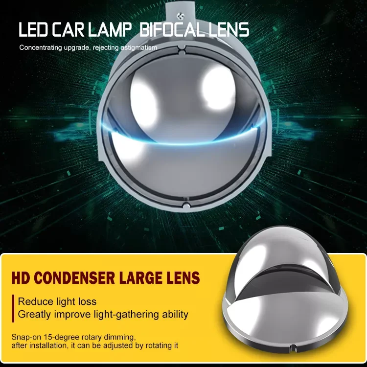 A11 LED H4 Projector Lens - 50W, 6000LM, 50000hrs Lifespan