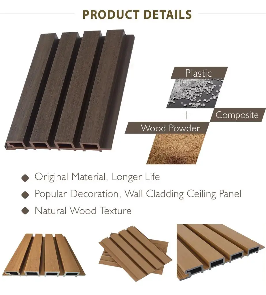 Outdoor Co-extrusion of New Materials Wall Cladding Wooden Wall Panels ...