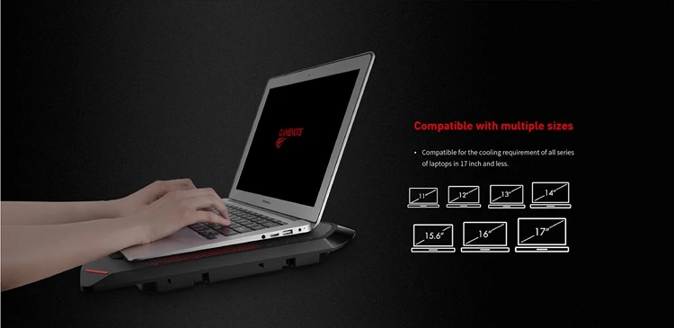 HAVIT HV-F2081 Gaming Cooling Pad - 4 Fans & Multi-Height Settings