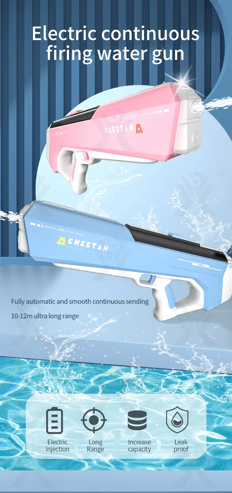 Chengji Summer Rechargeable Watergun - Fun for All Ages